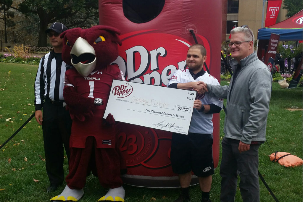 2017 Dr Pepper tuition winner at Temple University!